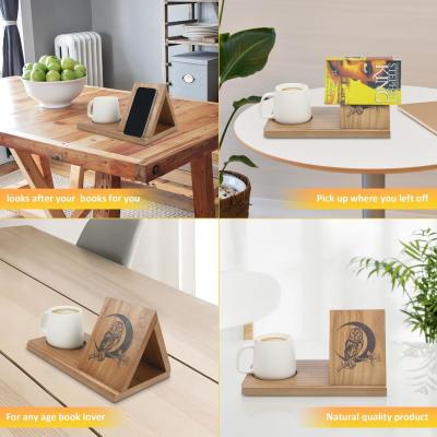 Cina Stampa a schermo di seta Legno corto Mini libro di riposo per camera da letto Menù da notte e scrivania in vendita