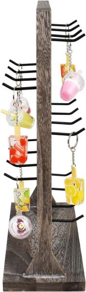Quality Home Theme Earring Card Display Holder Stand with Wooden Jewelry Display Rack for sale