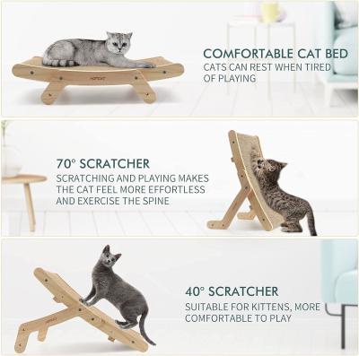 China Lieblings 5-in-1 Katzenkratzer für Hauskatzen mit massivem Holzrahmen und individuellem Logo zu verkaufen