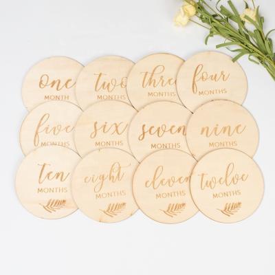 Cina Cartoline per bambini di legno compensato di taglia personalizzata per annunci di nascita di neonati in vendita