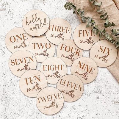 Cina Cartoline per bambini di legno compensato di taglia personalizzata per annunci di nascita di neonati in vendita