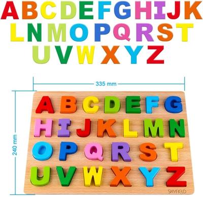 Cina Campione di puzzle di alfabeto e numeri in legno gratuiti per lo sviluppo dell'istruzione in vendita