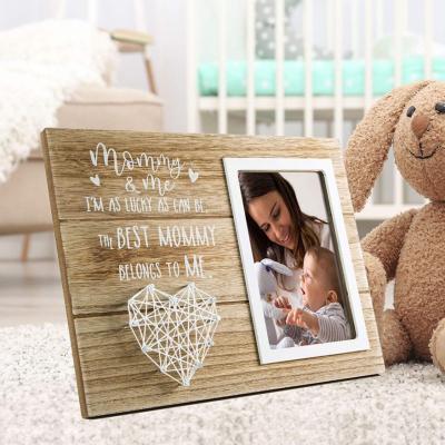中国 木製 田舎風 婚約 結婚 プレゼント ストリング アート 写真枠 DIY 絵枠 販売のため