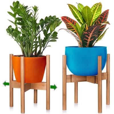Cina Fiore/pianta verde usata Moderno design Bambù Massello Acacia Pianta di legno Pot Stand Holder in vendita