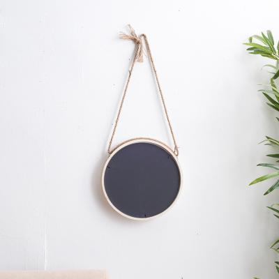 China 30x30cm Customized Logo Acceptable Nordic Style Round Hanging Mirror for Home Decoration for sale