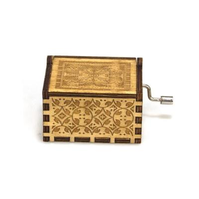 China Hand Cranked Play Power Custom Mini Wooden Music Box with Silk-Screen Printing/Burned for sale