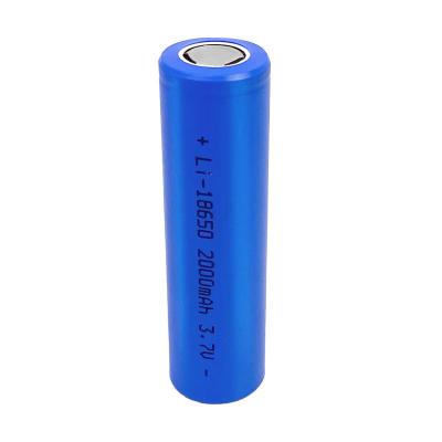 China Lightweight 3.7v 2000mah Lithium Battery 18650 Long Cycle Life for sale