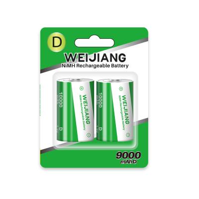 Cina OEM Alta capacità D caricabatterie idruro di nichel metallico lunga durata di conservazione NIMH 9000mah in vendita