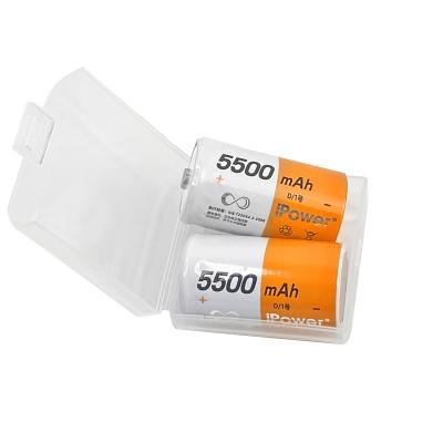 China 5500mAh 1.2V Rechargeable NiMH Battery Cell Batteries D Cells High Capacity for sale