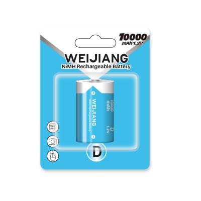 中国 REACH承認 LR20 再充電電池 10000mAh Dサイズ Nimh電池 販売のため