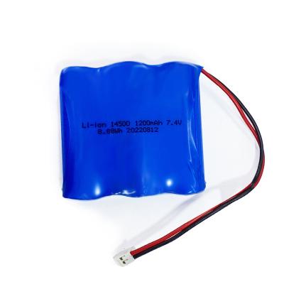 China 7.4v 1200mah Li Ion 14500 batterij voor speelgoed Bluetooth Smart Te koop