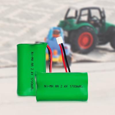 China 2.4V AA Rechargeable custom nimh battery packs 1700mah For Toys for sale