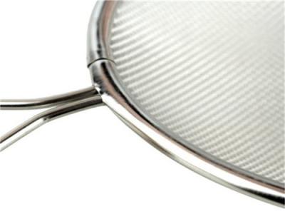 China stainless steel 316 16cm wooden handle mesh colander for sale