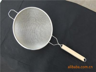 China stainless steel 304 16cm  mesh colander double ear double mesh for sale