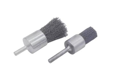 Cina 25mm OD Solid Shank Steel Wire Crimped Wire End Brush for Rust Paint Removal in vendita