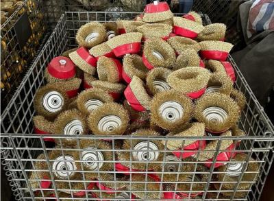 China 150mm Outer Diameter Crimped Wire Cup Brush for Cleaning Metal Working for sale