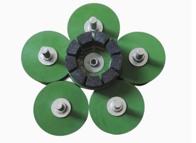 China Professional 8 Inch Silicon Carbide Nylon Filament Abrasive Disc Brushes with Shaft for sale