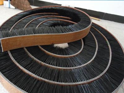 Cina Flexible Black Color Nylon Bristle Conveyor Belt Cleaning Brush for Machine in vendita