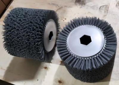 China 10 Inch Diameter Hard Alloy CBN Tool Edge Passivation Abrasive Wire Roller Brush with Hex Hole for sale