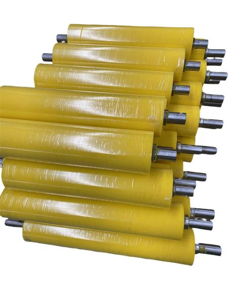 Quality Oil Resistant PU Coated Roller Industrial Polyurethane Rollers Custom Color Size for sale