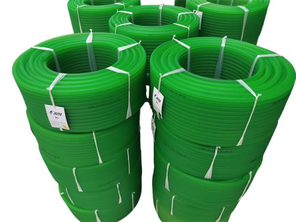 Quality Custom Rough Round Polyurethane Belt Anti Static 88 A Hardness Green Color for sale
