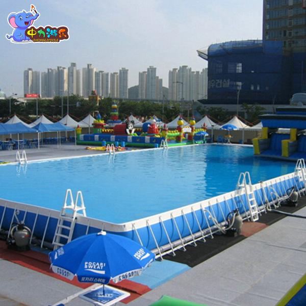 Quality Removable Outdoor Portable Temporary Swimming Pool Metal Frame Custom for sale