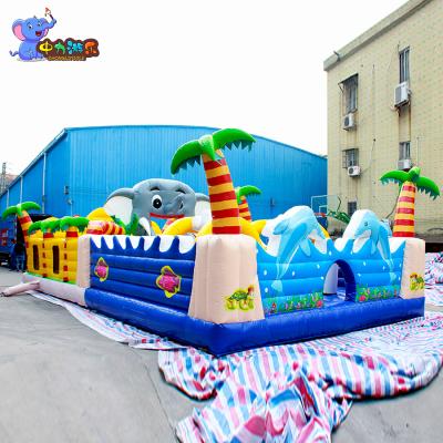 China Beach Animal Theme Inflatable Bouncy Castle for Children Inflatable Trampoline for sale