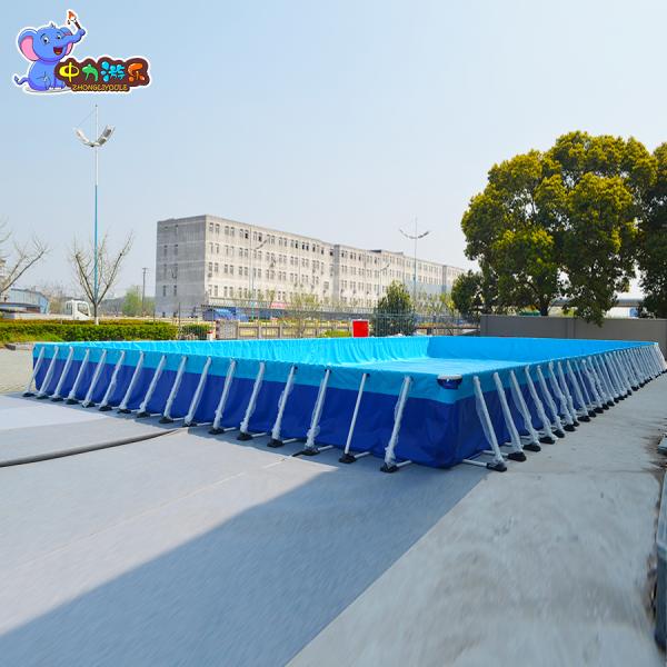Quality Collapsible Metal Frame Swimming Pool ABove Ground For Adults Weatherproof for sale