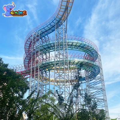 China Customization Outdoors Long Track Glass Water Slide Amusement Park Equipment for sale