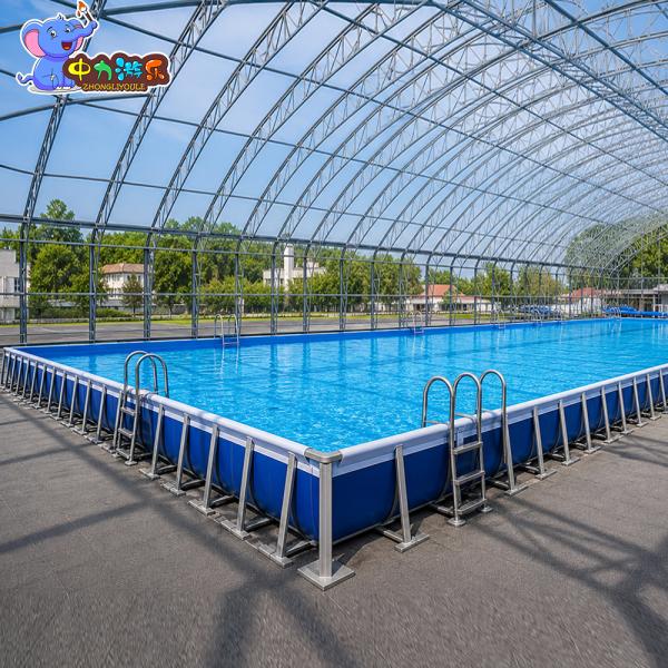 Quality Heavy Duty Metal Frame Swimming Pool For Resort And Hotel for sale