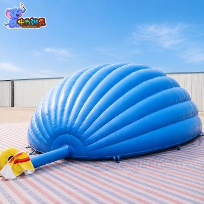 China 2-8 Person Outdoor Blue Airdome Inflatable Tents Seashell Moisture Proof for sale