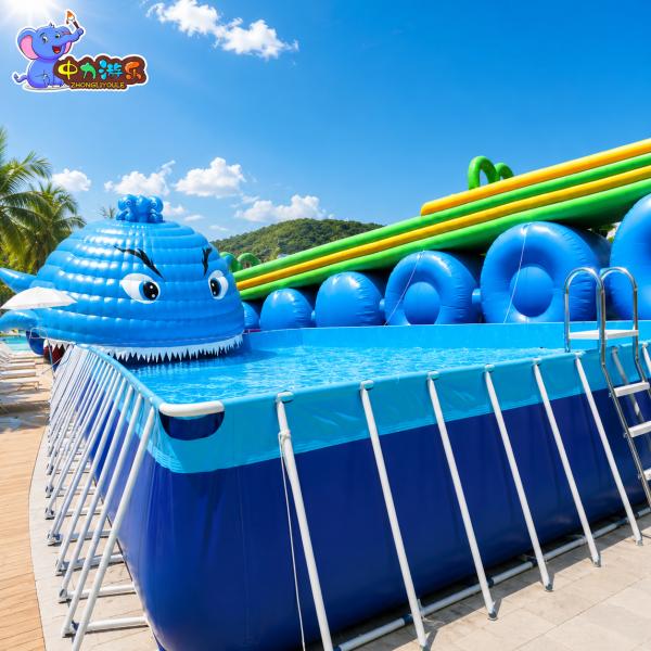 Quality Large Portable Metal Frame Swimming Pool Waterproof Corrosion Resistant PVC ODM for sale