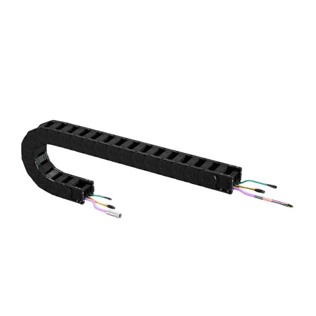 Cable drag chain installed in industrial equipment