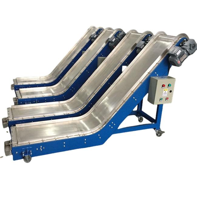 Industrial screw conveyor system in operation