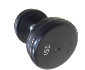 China Logo Available Gym Fitness Dumbbell / Round Rubber Dumbbells For Gym Exercises à venda