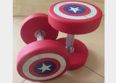 China Popular Gym Fitness Dumbbell America Captain Design With PU / Steel Material à venda