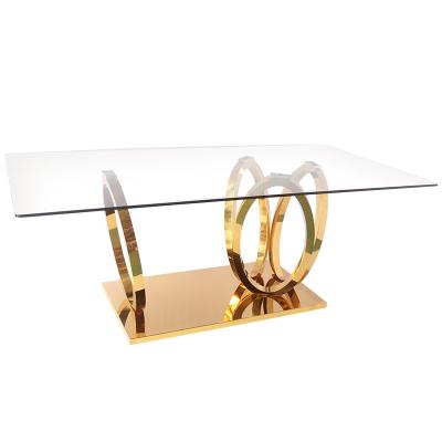 Cina Tabella est-ovest di Dublin Intersected Circle Rectangular Dining della mobilia in vendita