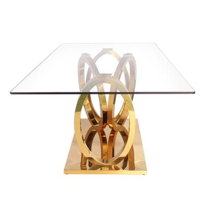 Cina Tabella est-ovest di Dublin Intersected Circle Rectangular Dining della mobilia in vendita