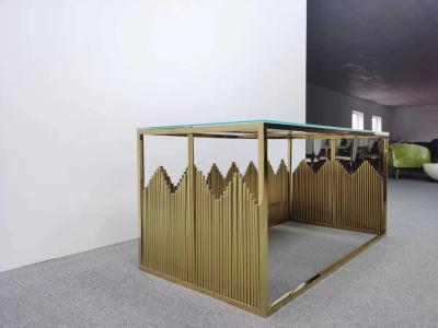 China Neues Modell Rechteck aus Edelstahl Party Event Gold Hochzeitstisch zu verkaufen