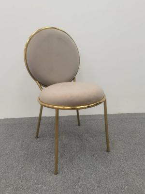 China Brown velvet dining chair round Back Chair cheap round dining table and chairs for sale