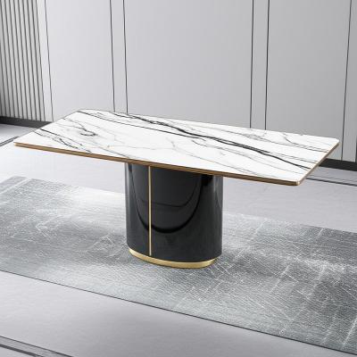 中国 家およびホテルのために長方形大理石の上の贅沢な現代ダイニング テーブル 販売のため