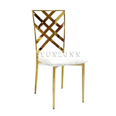 China Party Decoration Event Stainless Steel Stackable Banquet Wedding Event Chair for sale