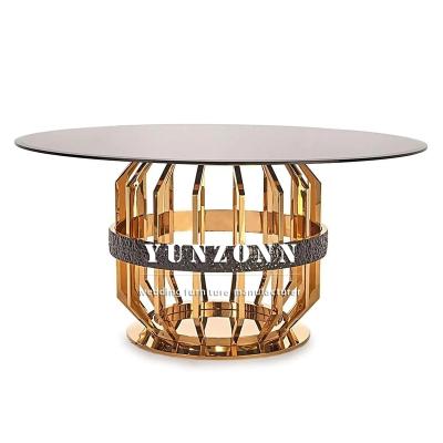 China High Quality Luxury Wedding Design Stainless Steel Event Round Dining Table for sale