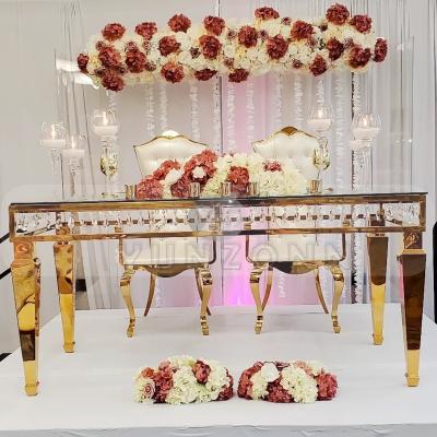 China Luxury Square Dining Tables with Stainless Steel Frame & Crystal Decor for Weddings Hotels-for Elegant Events for sale
