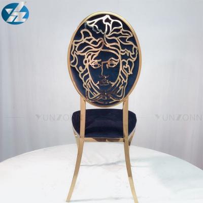 China Unique Back Wedding Banquet Chair  Black Kitchen And Dining Chairs With Velvet Upholstery for sale