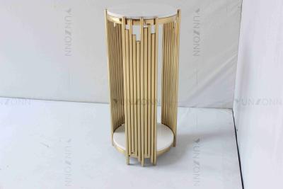 China Irregular Strip Small Console Table Simple Modern Iron Stainless Steel Frame for sale