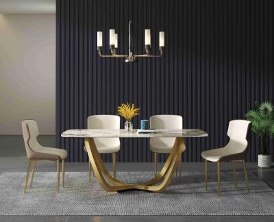 China Bright Modern Rectangular Dining Tables Italian Simple Home Rectangle Breakfast Table Set for sale