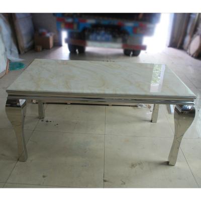 China European Silver Wedding Banquet Tables 150X90X75 Dining Room Table for sale