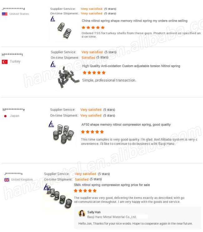 Nitinol spring OEM Custom small Coiled spring Compression Nitinol Spring price