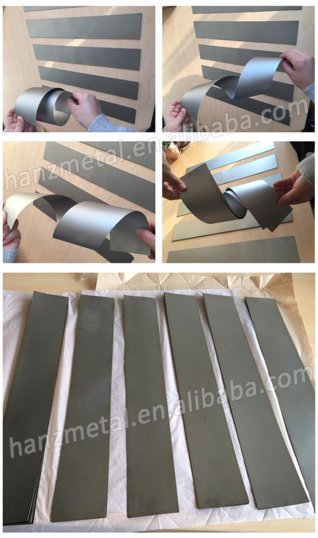 Nickel Titanium Shape Alloy sheet Superelastic nitinol strip ASTM F2063 nitinol foil
